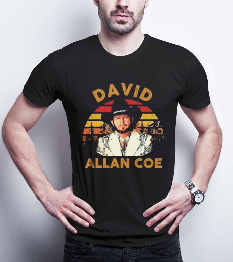 David Allan Coe Sunset Country Music T-Shirt