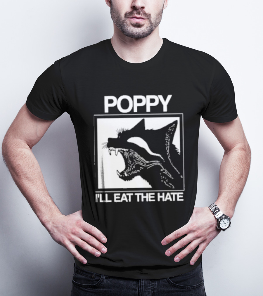 Poppy Feral I'll Eat The Hate Wolf T-Shirt