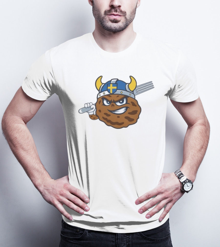 Kane County Cougars Swedish Meatballs 2026 Baseball Viking Helmet Fork T-Shirt