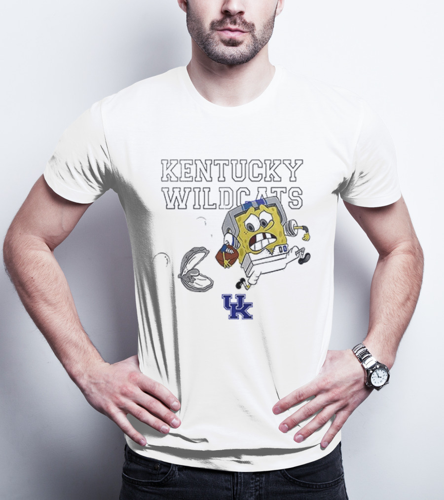 Kentucky Wildcats Spongebob SquarePants Football Collaboration T-Shirt