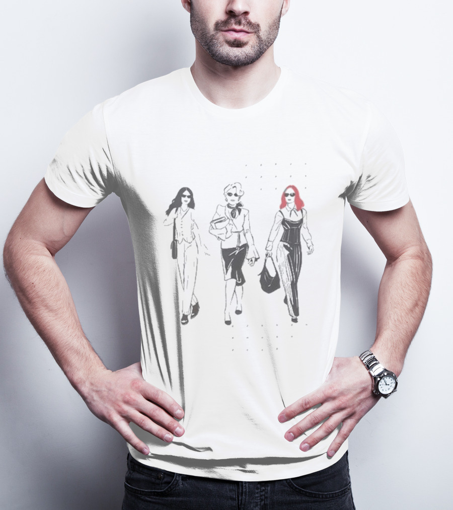 The Devil Wears Prada 2 Fashion Illustration Ladies Sunglasses Pink Hair T-Shirt