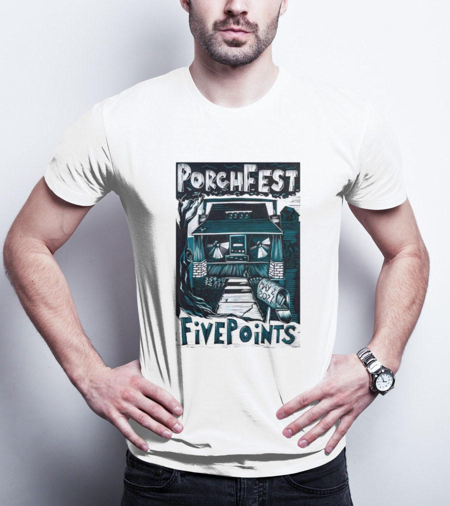 PorchFest FivePoints May 2026 Huntsville AL Music Event T-Shirt