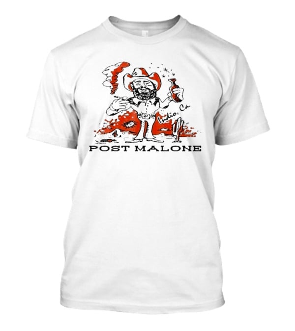 Post Malone Cowboy Cartoon Indio California T-Shirt