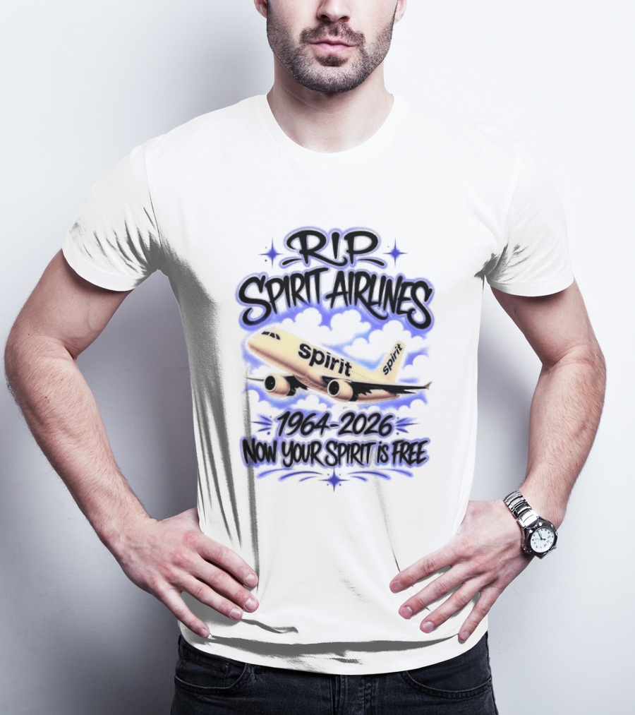 RIP Spirit Airlines 1964 2026 Now Your Spirit Is Free T-Shirt