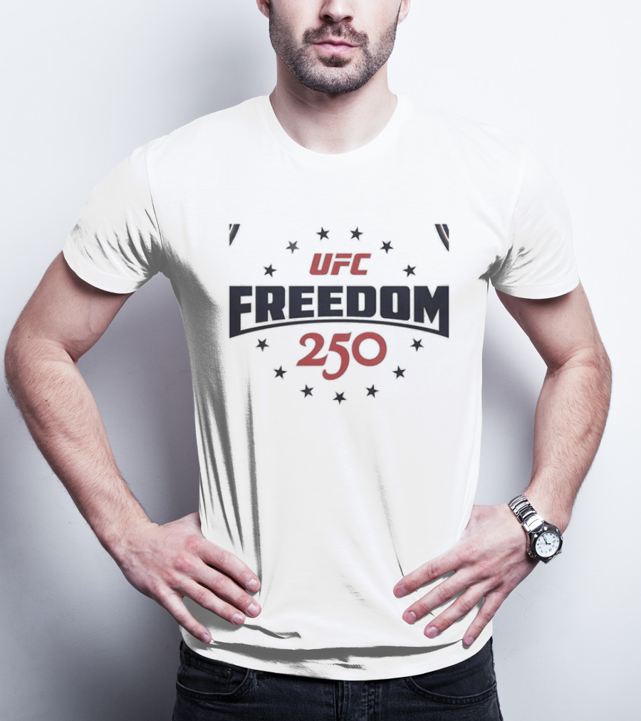 UFC Freedom 250 Commemorative Basketball Stars And Stripes T-Shirt