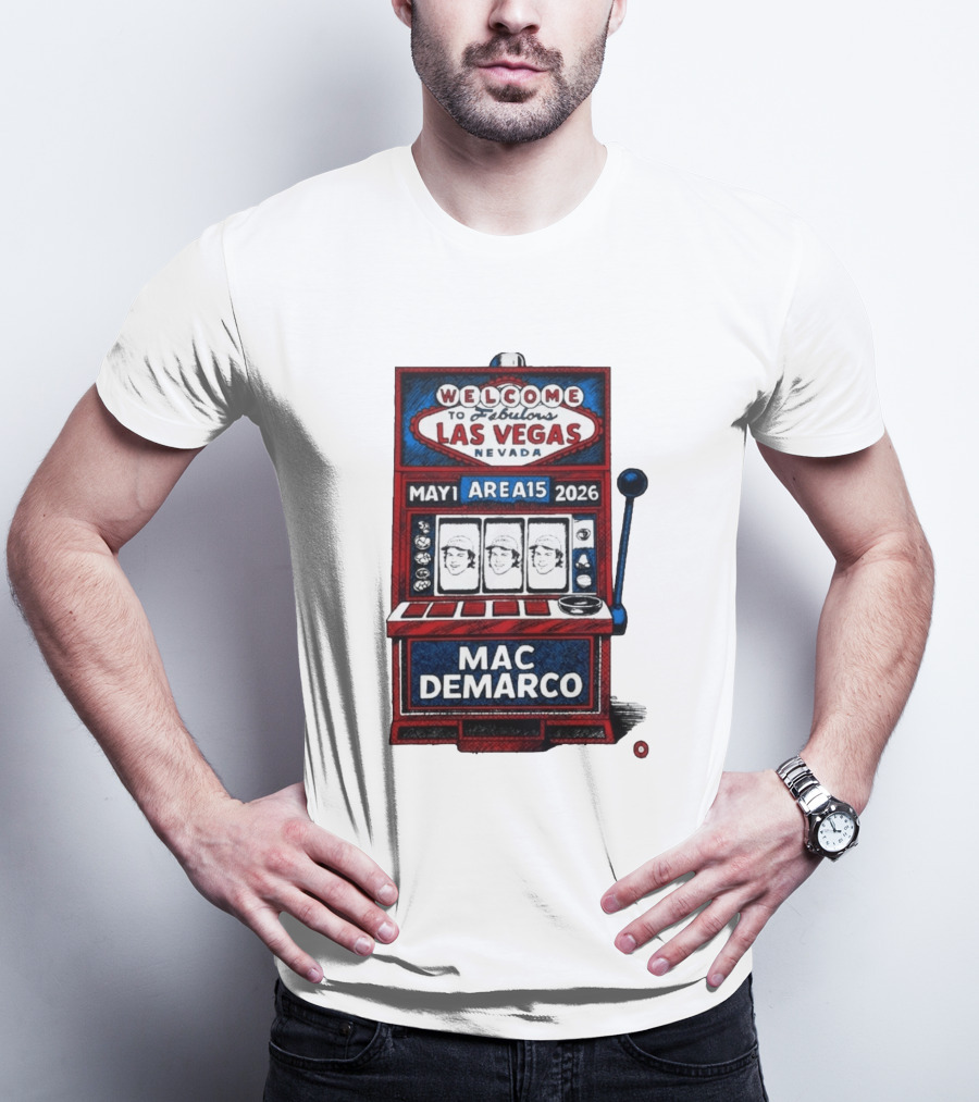 Welcome To Fabulous Las Vegas Mac DeMarco Area15 May 1 2026 Slot Machine T-Shirt