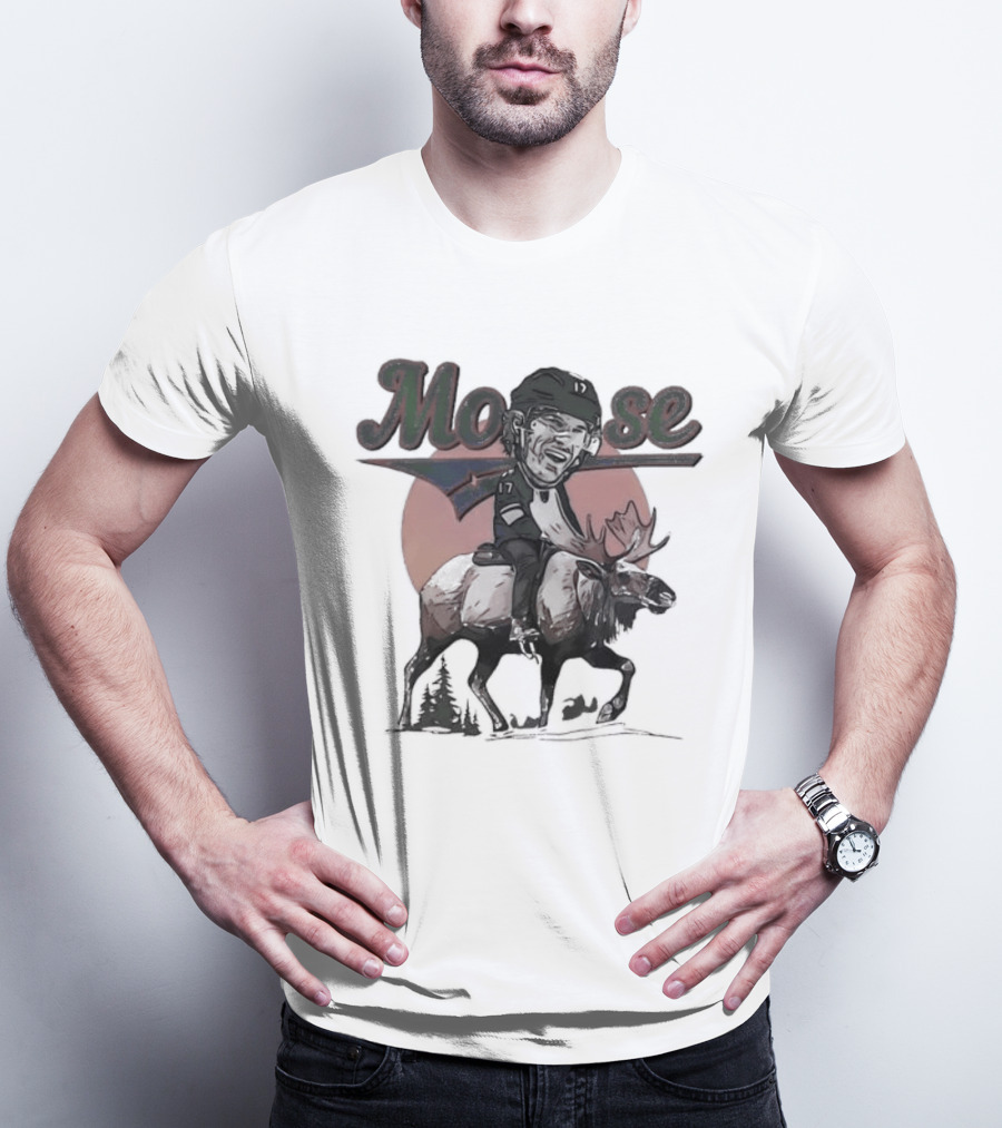 Marcus Foligno Moose Riding Adventure Big Head T-Shirt