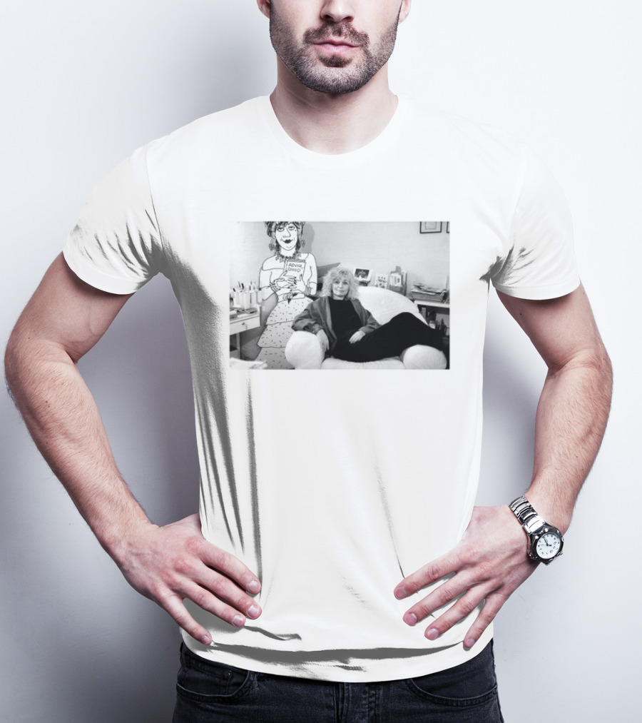 Nicole Hollander With Iconic Advice Lady Cartoon T-Shirt