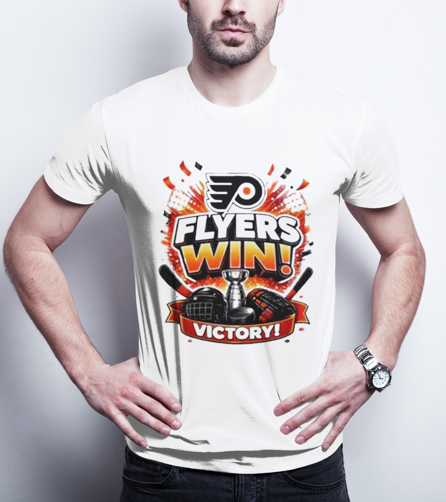 Philadelphia Flyers Win Victory Ice Hockey Celebration T-Shirt
