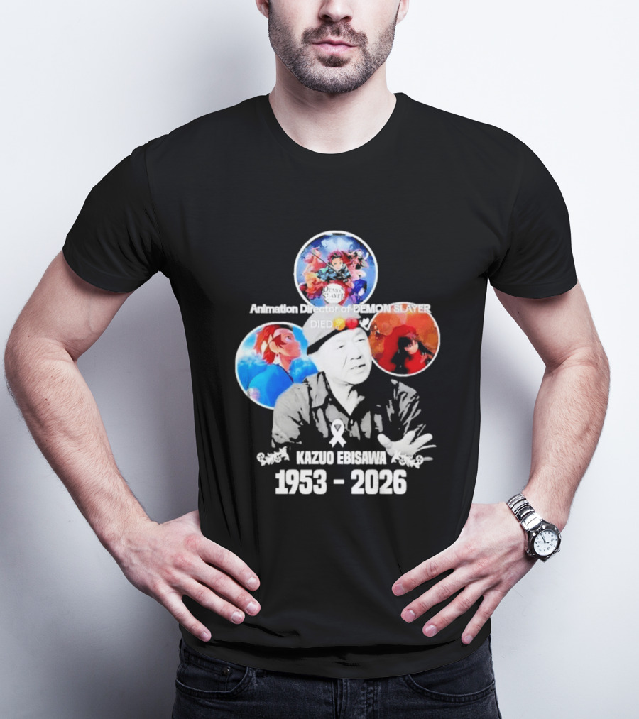 Kazuo Ebisawa 1953 2026 Animation Director Of Manga Slayer Died T-Shirt