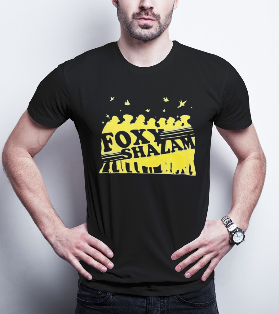 Foxy Shazam Yellow Silhouettes And Birds T-Shirt