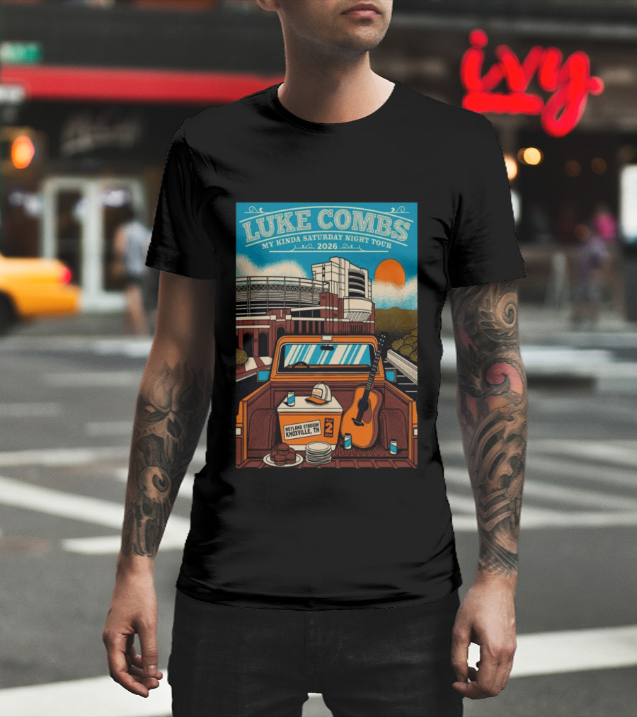 Luke Combs My Kinda Saturday Night Tour 2026 Neyland Stadium Knoxville TN May 02 T-Shirt