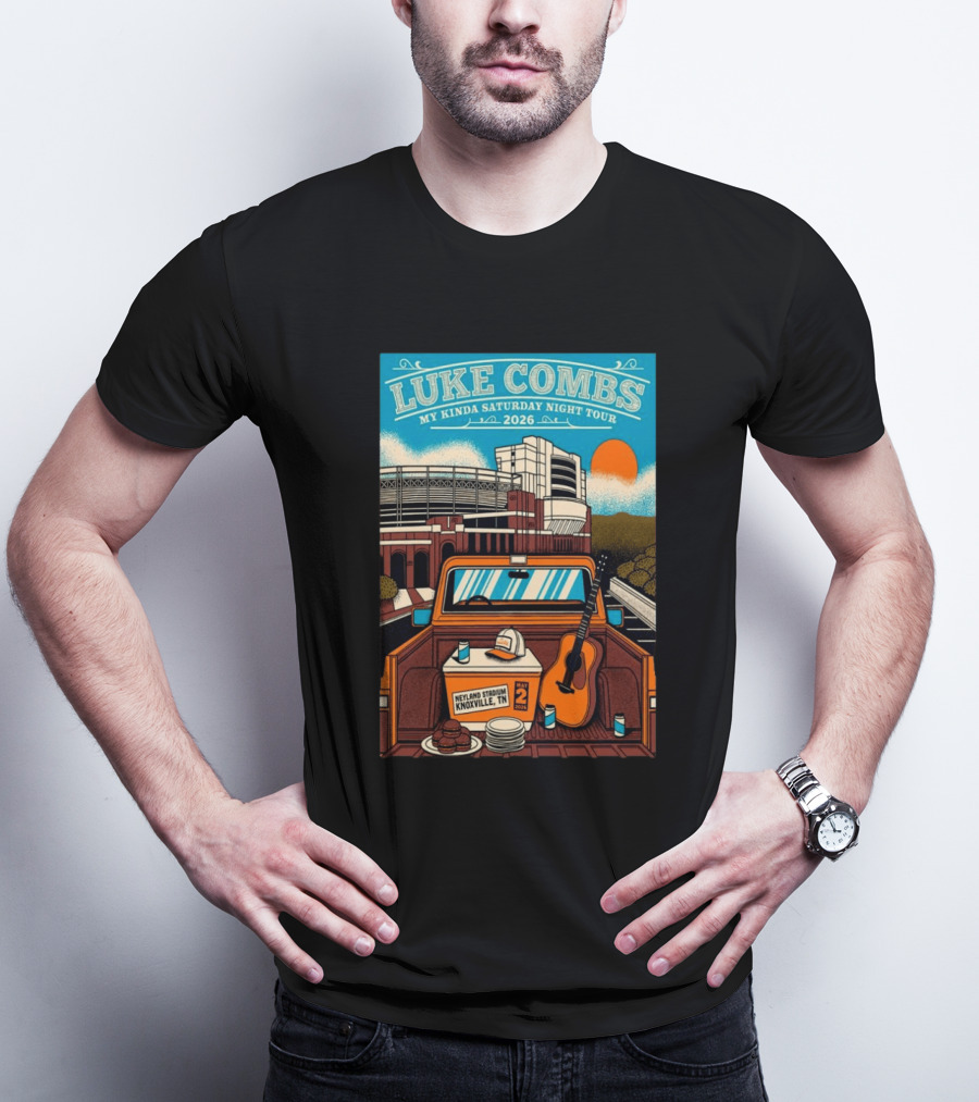 Luke Combs My Kinda Saturday Night Tour 2026 Neyland Stadium Knoxville TN May 02 T-Shirt