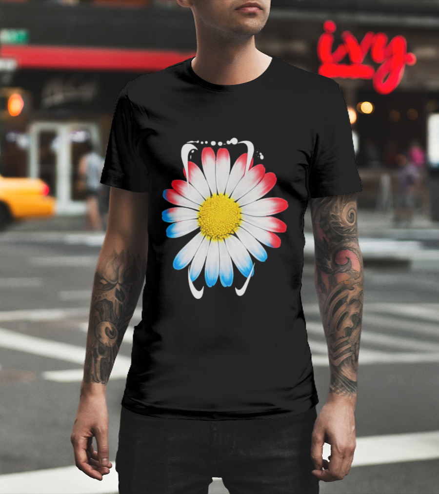 G Dragon Daisy Red Blue Petals T-Shirt