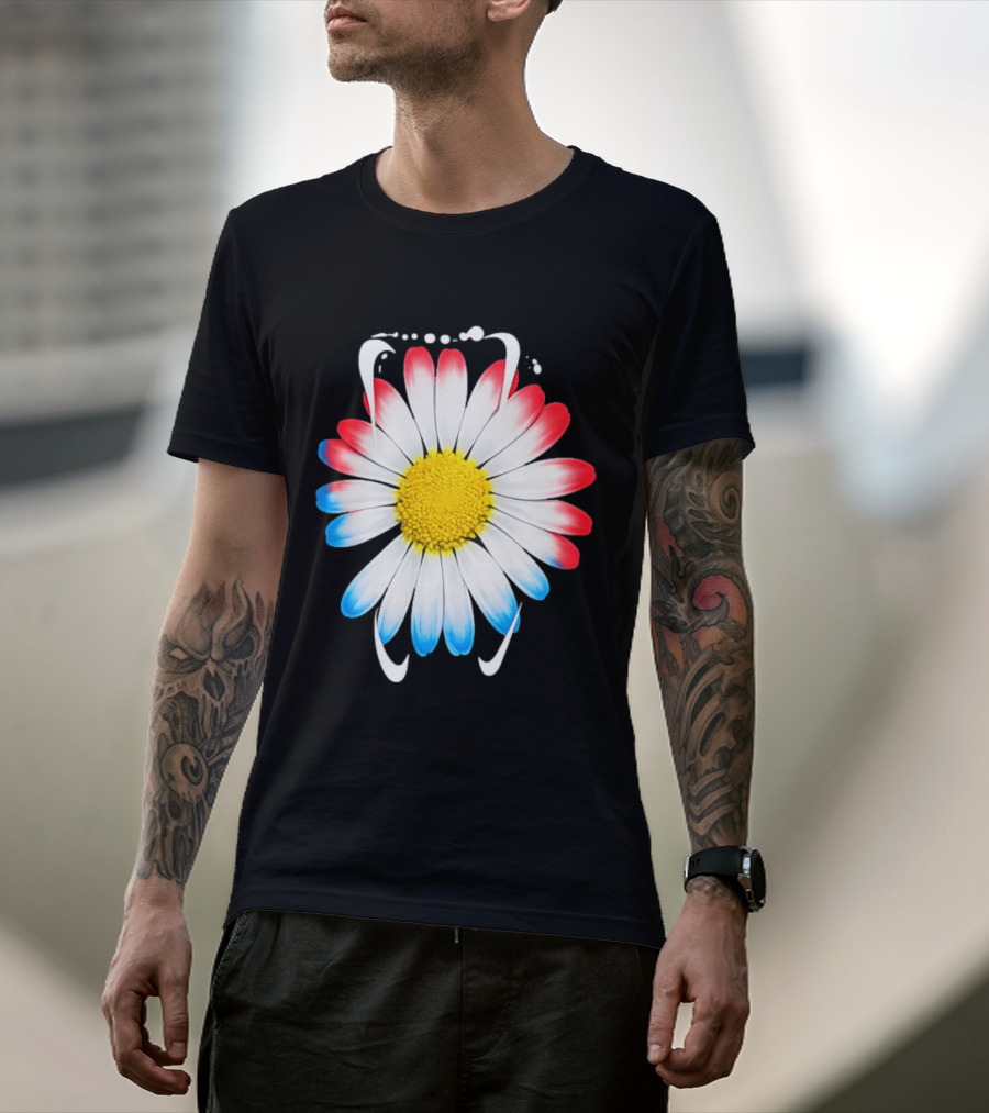 G Dragon Daisy Red Blue Petals T-Shirt