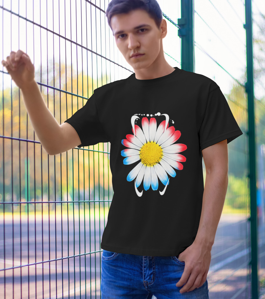 G Dragon Daisy Red Blue Petals T-Shirt