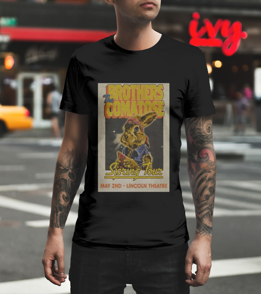 Brothers Comatose Spring Tour May 2nd Lincoln Theatre Rabbit Bandana T-Shirt