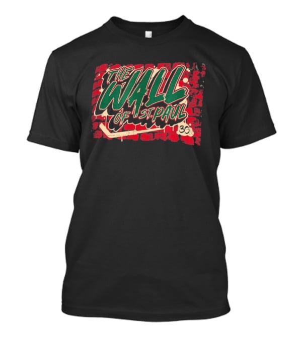 The Wall Of St. Paul Hockey Brick Design Bold Text 30 T-Shirt