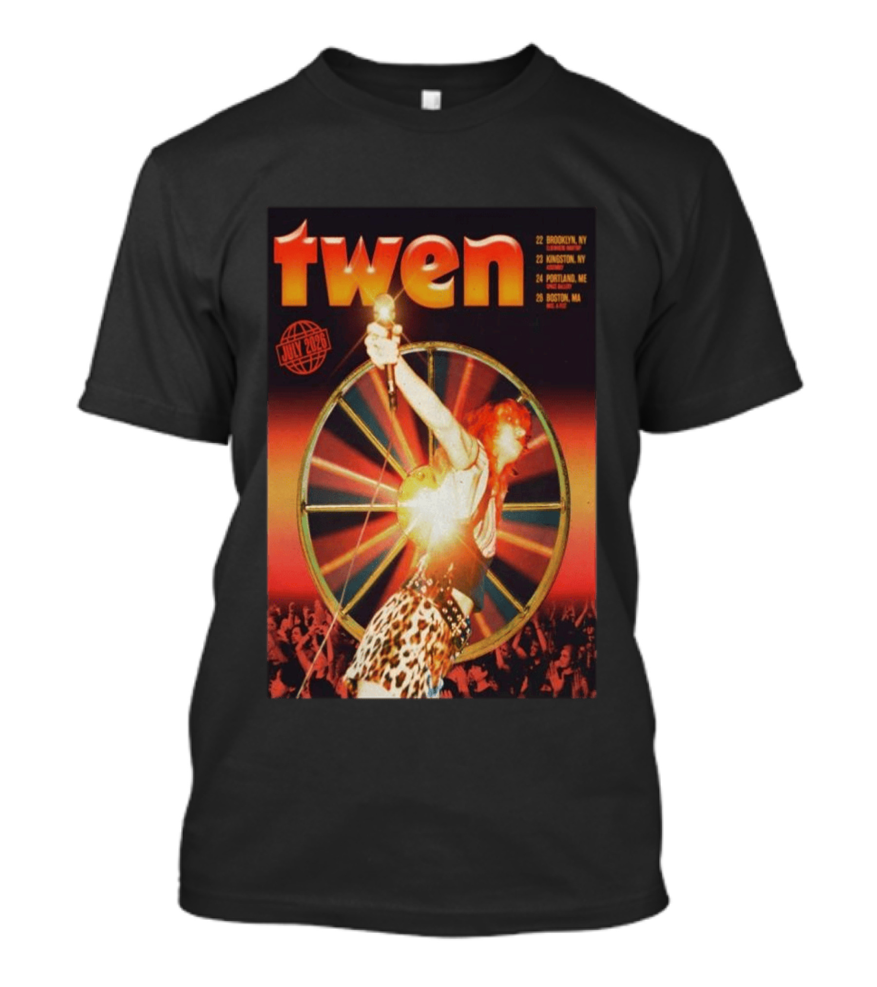 Twen Summer Heat Tour July 2026 Brooklyn Kingston Portland Boston T-Shirt