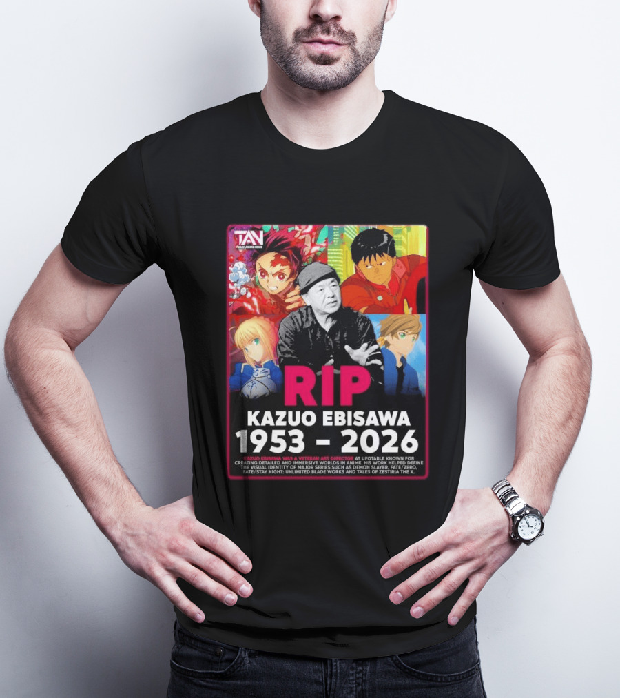 RIP Kazuo Ebisawa 1953 2026 Anime Veteran Art Director Demon Slayer Fata/Zero T-Shirt