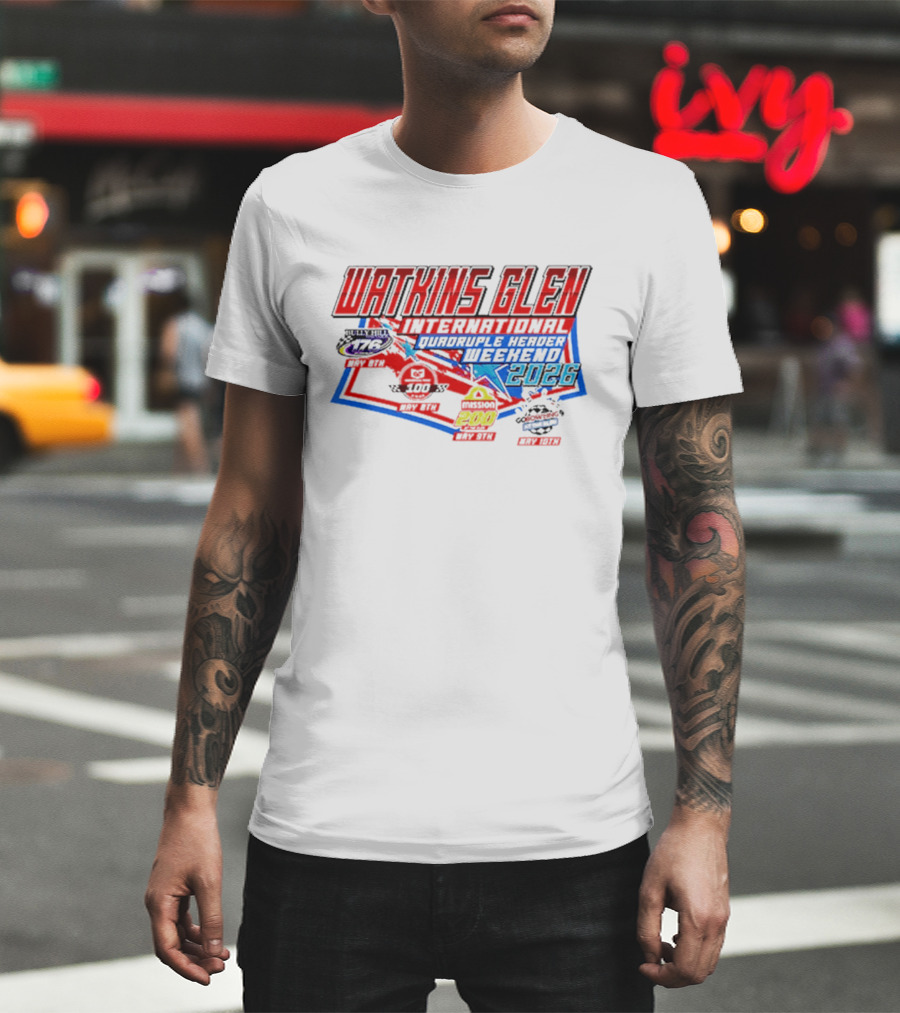 Watkins Glen International 2026 Quadruple Header Weekend Events T-Shirt