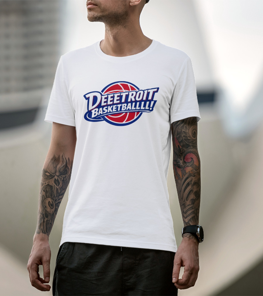 Deeetroit Basketballlll Basketball Sports Fan T-Shirt