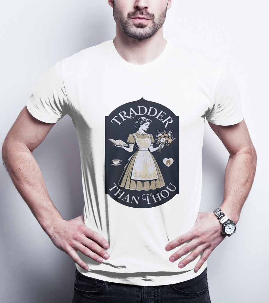 Tradder Than Thou Woman Holding Book And Flower T-Shirt