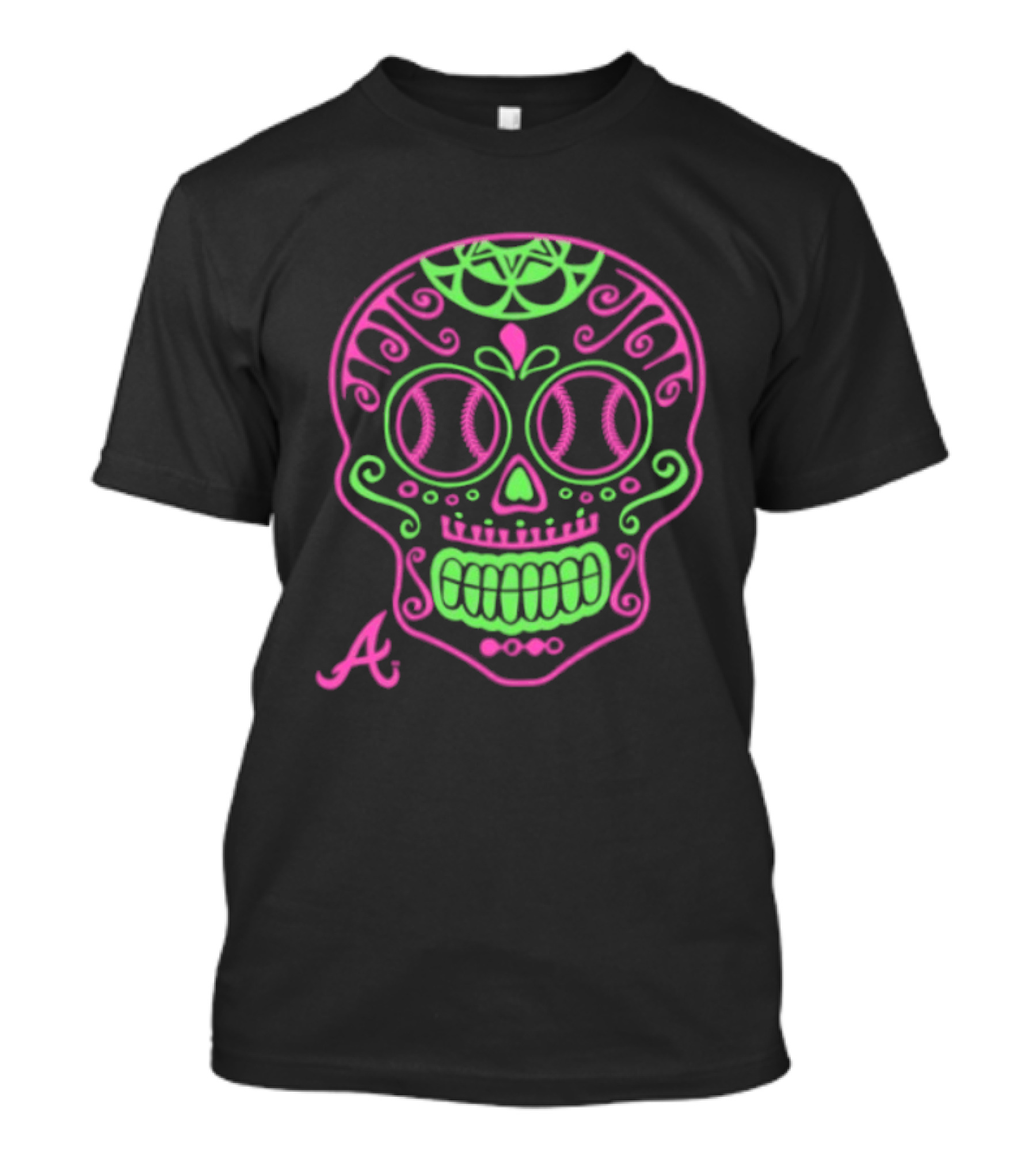 Atlanta Braves Sugar Skull Baseball 2026 T-Shirt