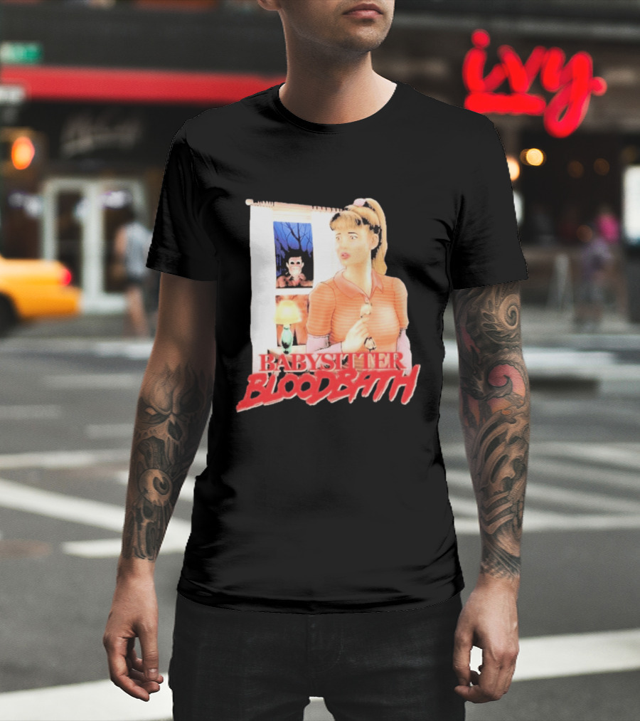 Babysitter Bloodbath Puppet Combo Novel Cover Creepy T-Shirt
