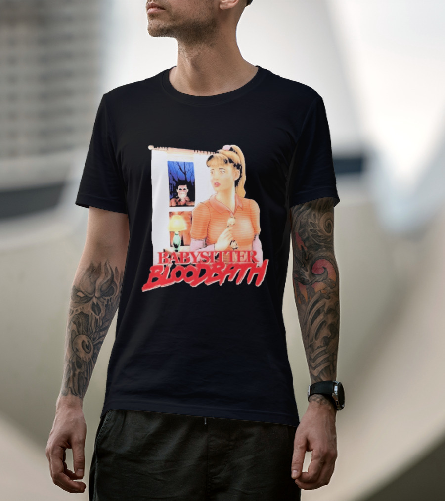 Babysitter Bloodbath Puppet Combo Novel Cover Creepy T-Shirt