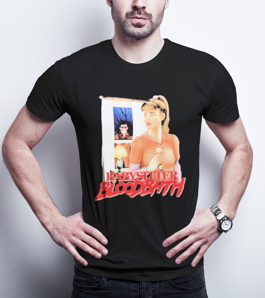 Babysitter Bloodbath Puppet Combo Novel Cover Creepy T-Shirt