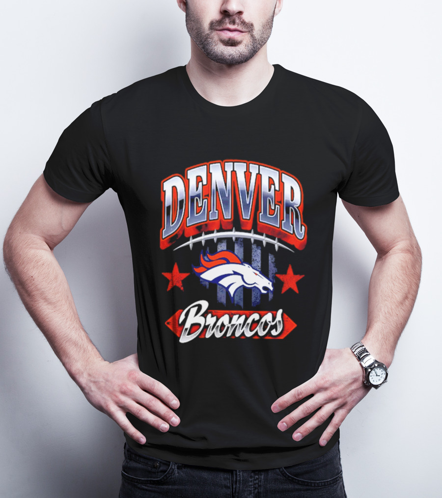 Denver Broncos Americana 2026 Fan Stars And Stripes T-Shirt