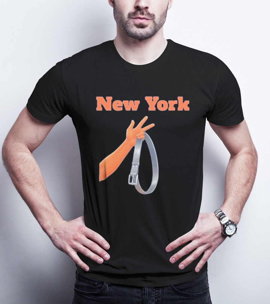 Jalen Brunson Three Point Celebration New York Knicks Belt Gesture T-Shirt
