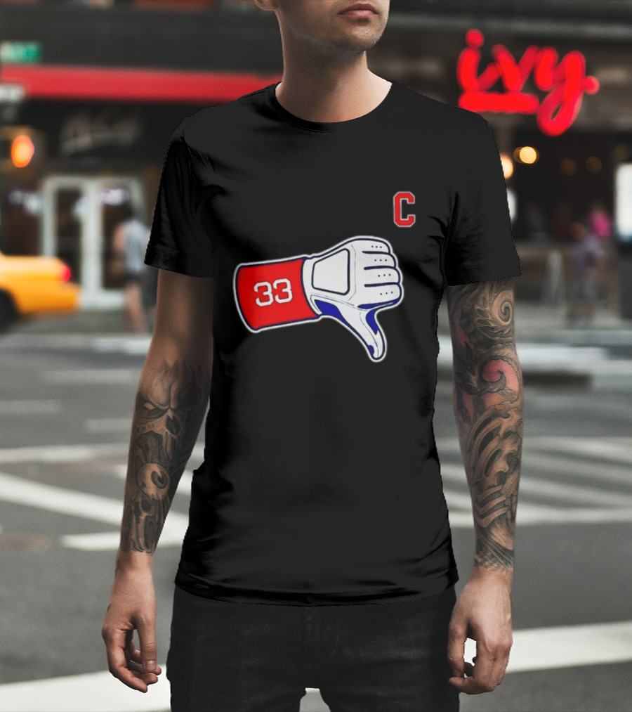 Jason Varitek Iconic 33 Thumbs Down Gesture Red Sox Symbol C T-Shirt
