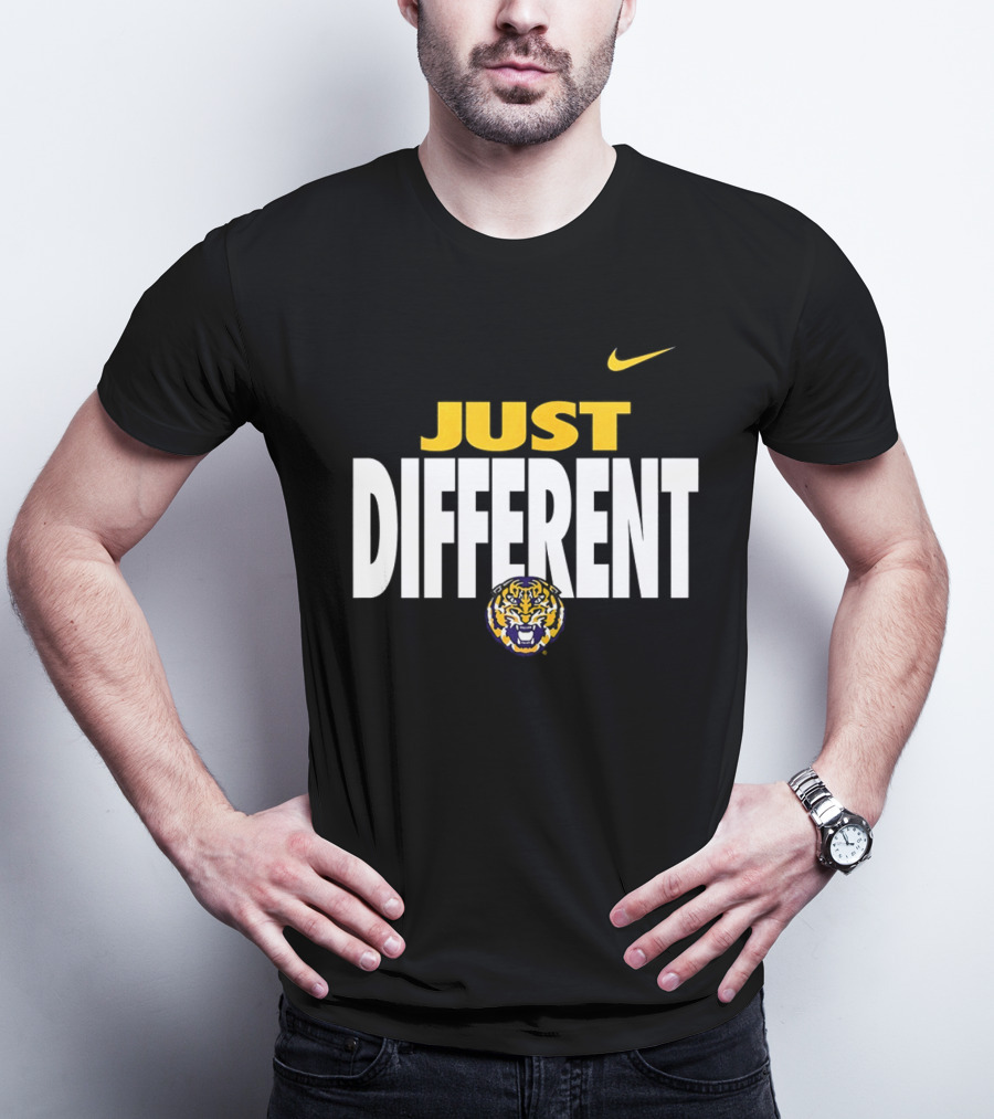 Just Different LSU Tigers Nike Iconic Team Spirit T-Shirt