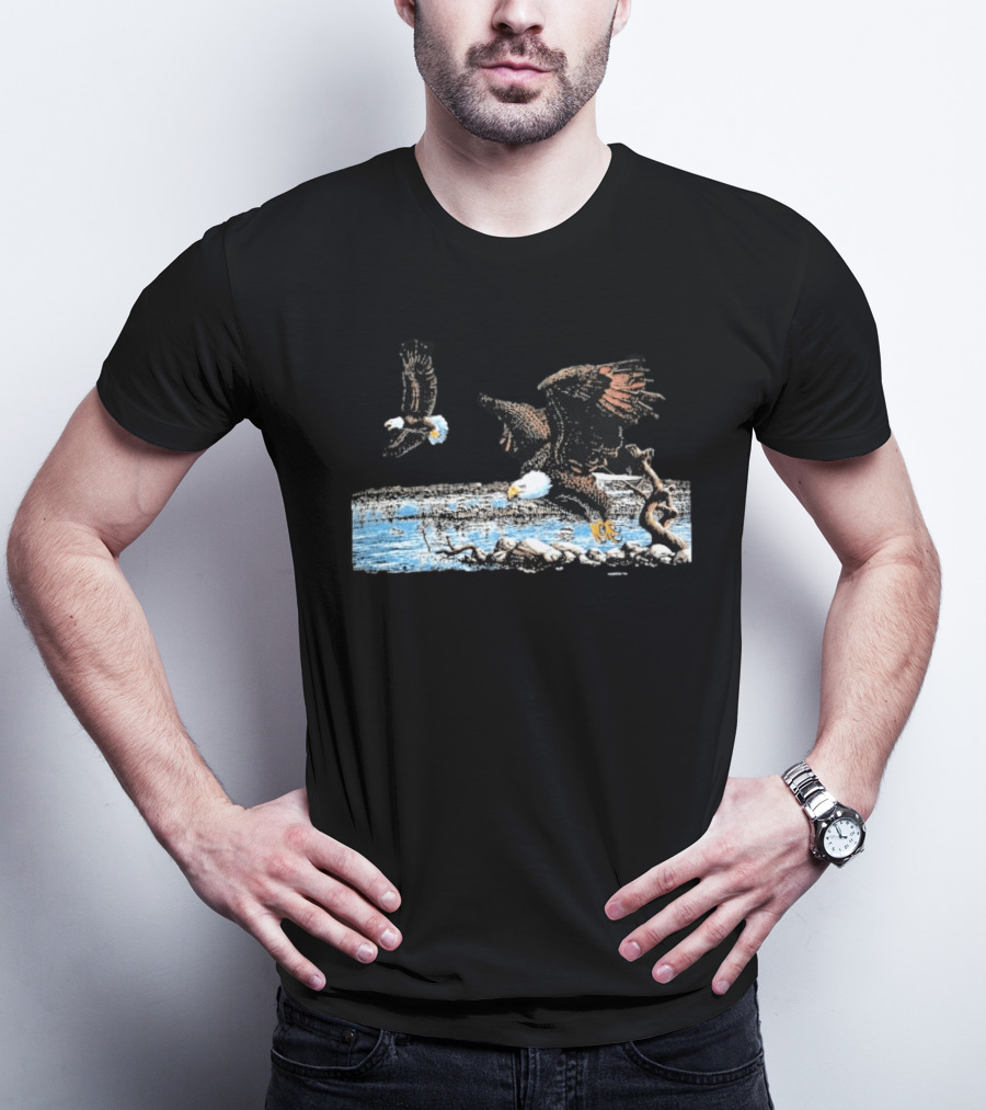 Bald Eagle River Scene Inspired By Justin Bieber T-Shirt