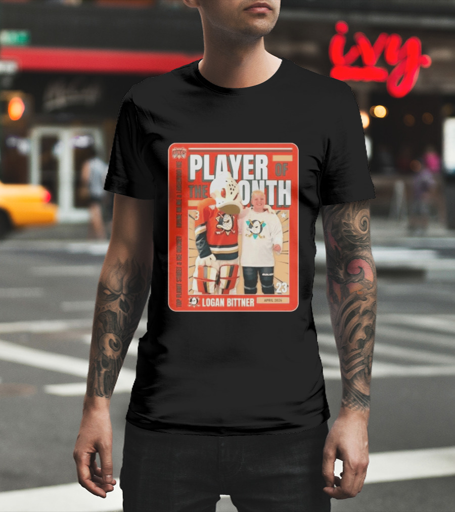 Top Flight Sweet Anaheim Ducks Logan Bittner Player Of The Month April 2026 T-Shirt