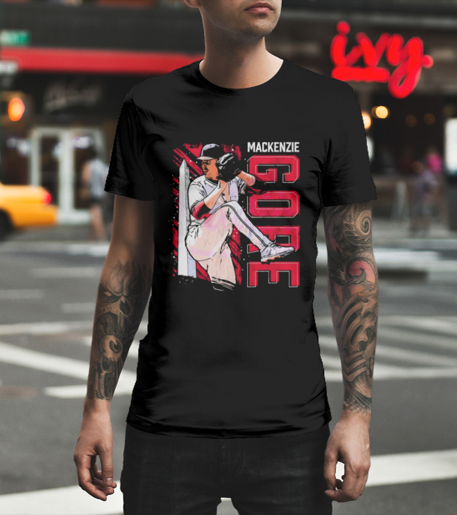 Mackenzie Gore Washington Pitching Action Baseball T-Shirt