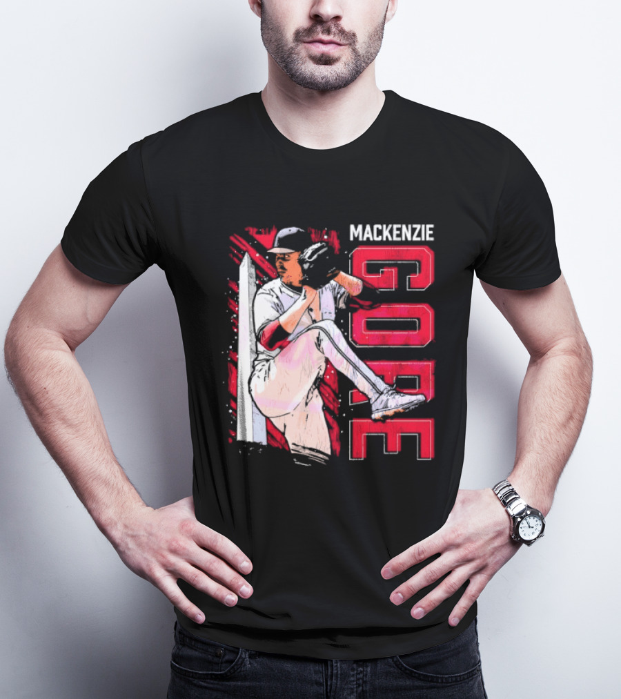 Mackenzie Gore Washington Pitching Action Baseball T-Shirt