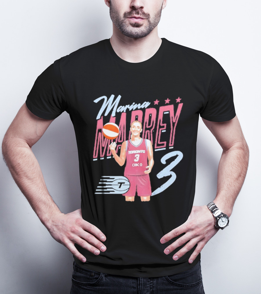 Marina Mabrey Toronto Basketball Pose CIBCO Tempo 3 Stars T-Shirt