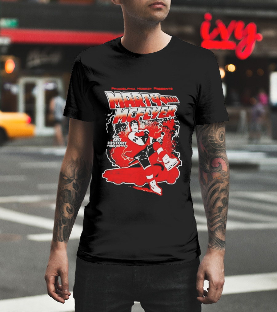 Philadelphia Hockey Presents Marty McFly 2026 With Philadelphia Flyers Hockey 97 T-Shirt