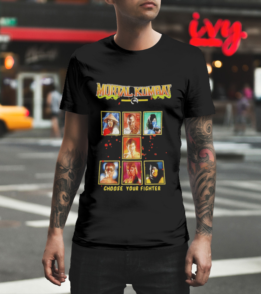 Mortal Kombat Choose Your Fighter Iconic Characters Selection T-Shirt