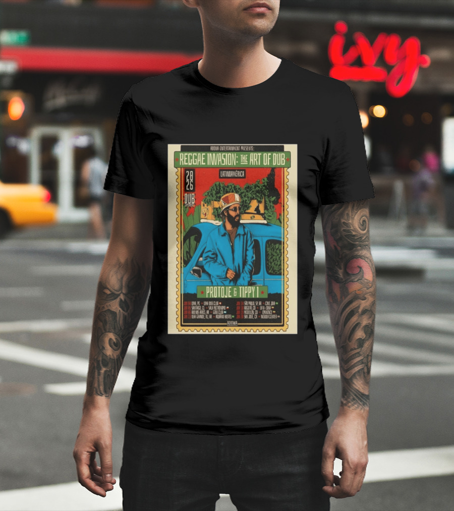 Reggae Invasion The Art Of Dub Protoje Tippy I Latin America 2026 Tour Dates T-Shirt