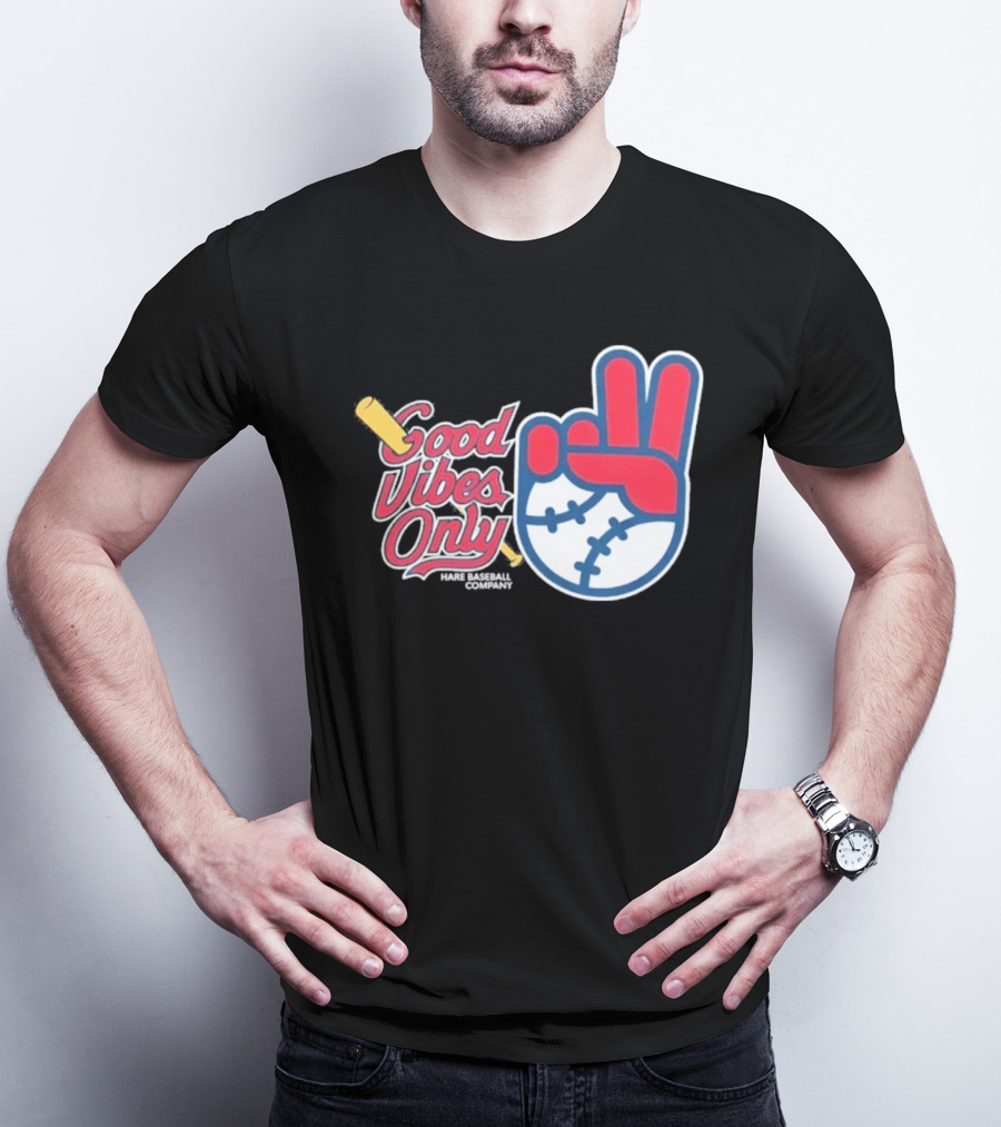 Good Vibes Only St. Louis Cardinals 2026 Baseball Peace Sign T-Shirt