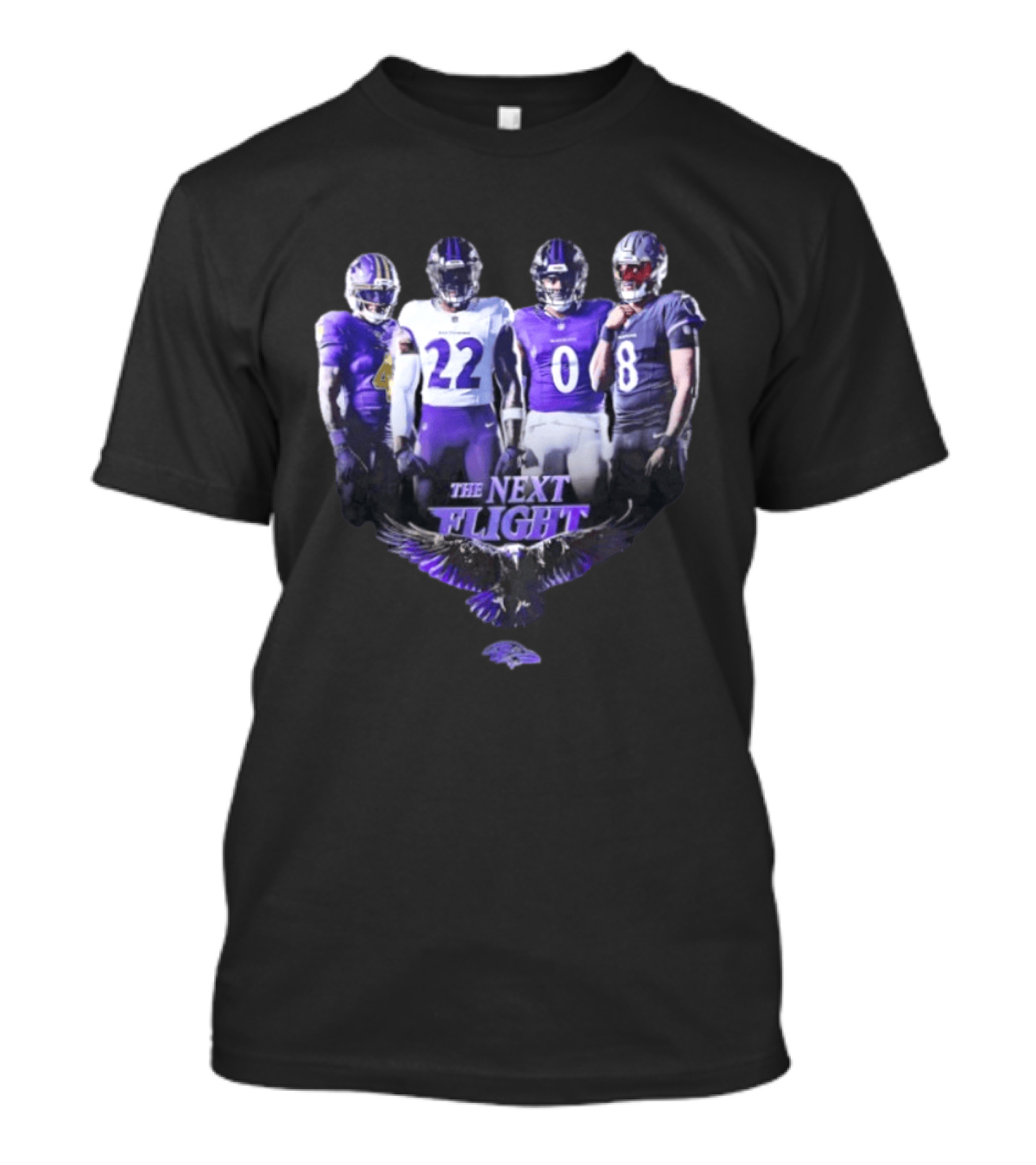 The Next Flight Baltimore Ravens NFL Football Players Team Spirit T-Shirt