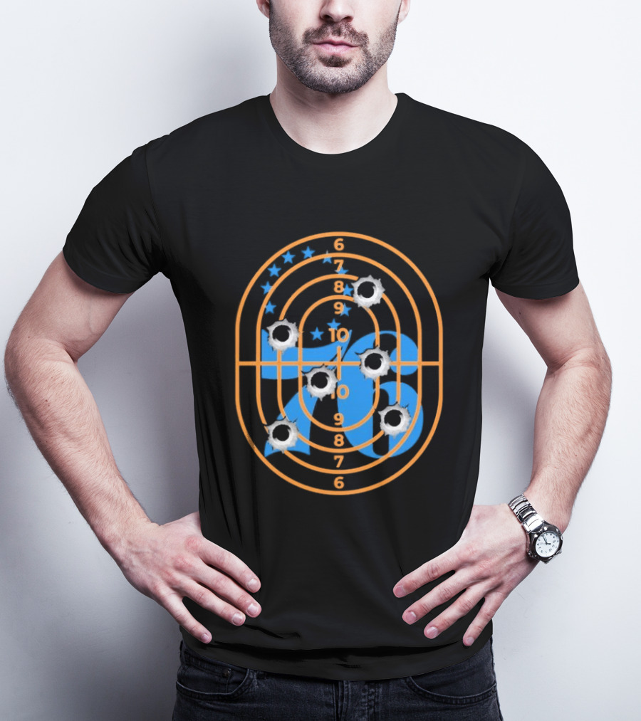 Who Shot Ya Philly Bulls Eye Target Stars T-Shirt