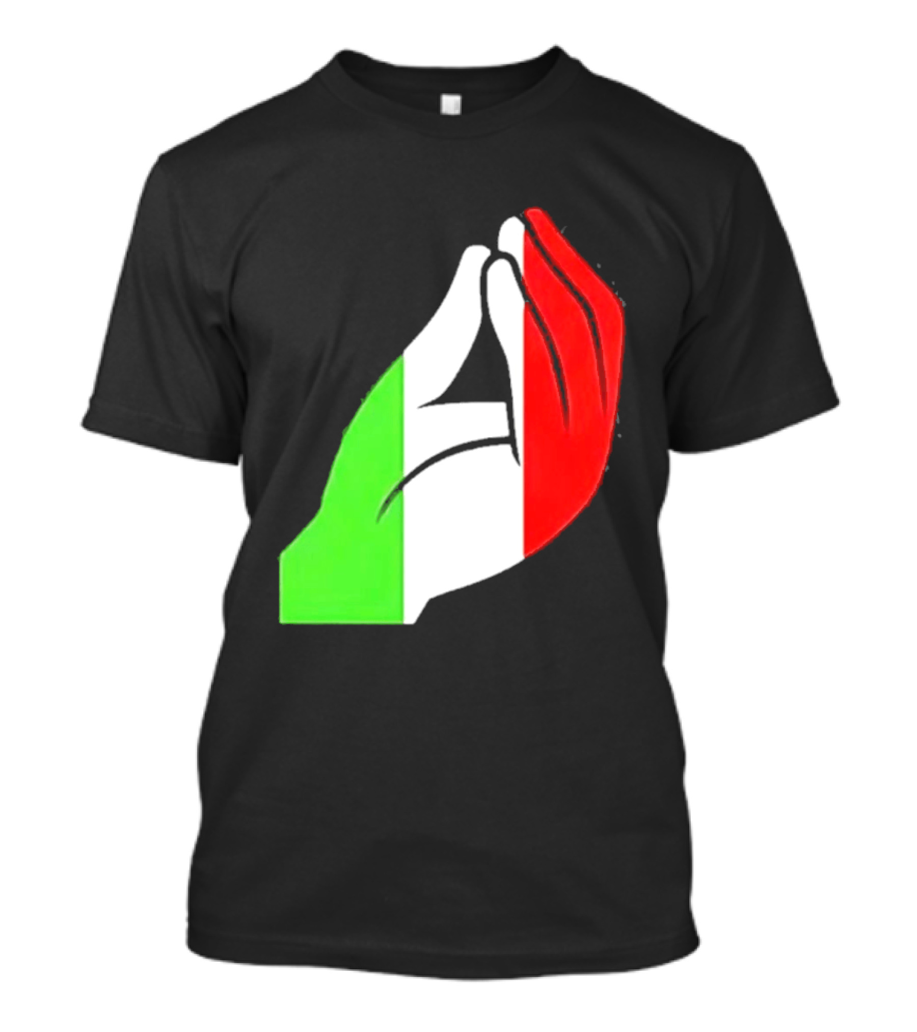 Italian Hand Gesture Ma Che Vuoi Green White Red T-Shirt