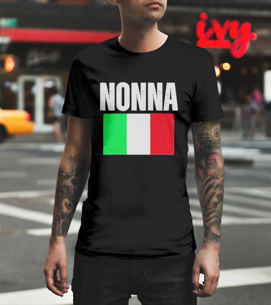 Italian Nonna Flag Pride With Italy T-Shirt