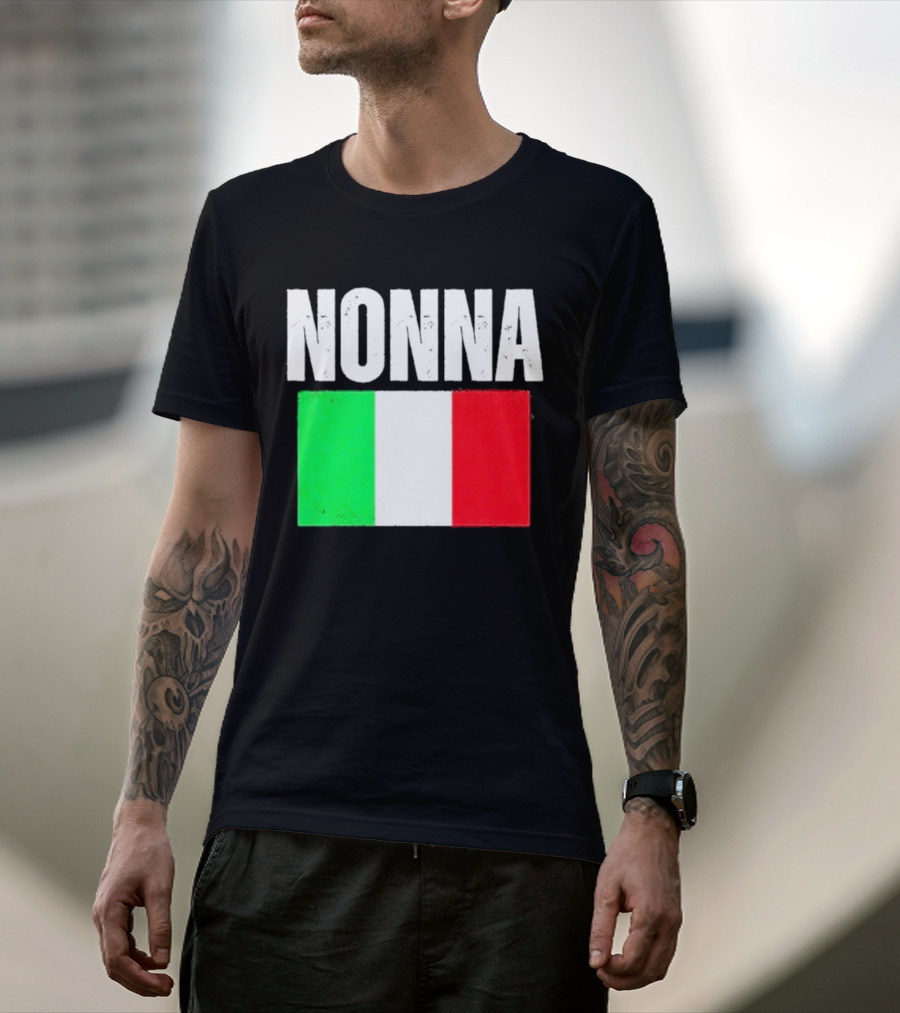 Italian Nonna Flag Pride With Italy T-Shirt