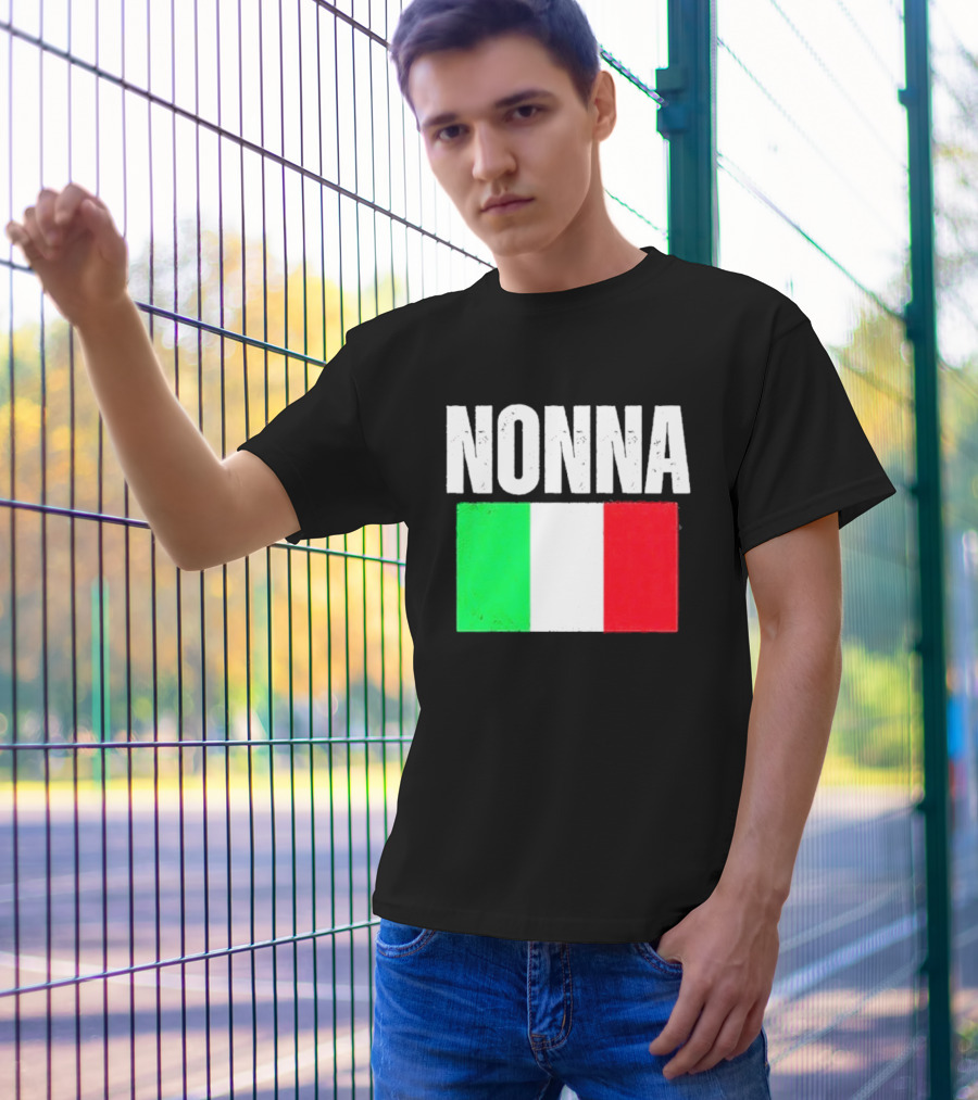 Italian Nonna Flag Pride With Italy T-Shirt